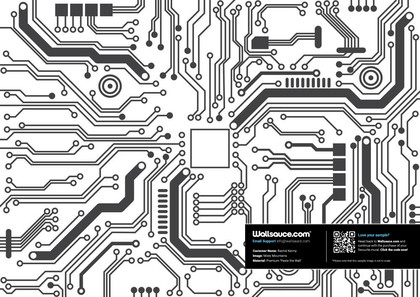 Circuit Board Wallpaper Mural | Wallsauce EU