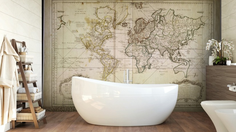 Ancient World Map Wallpaper | Wallsauce UK