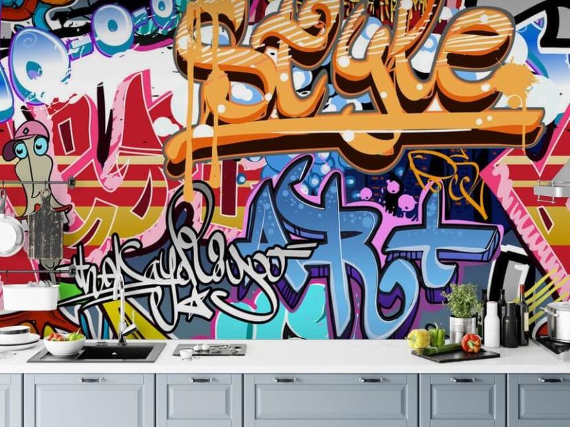 Graffiti behang en muurschilderingen met straatkunst | Wallsauce NL