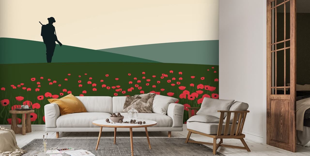 The Lone Soldier WW1 Wallpaper Mural | Wallsauce UK
