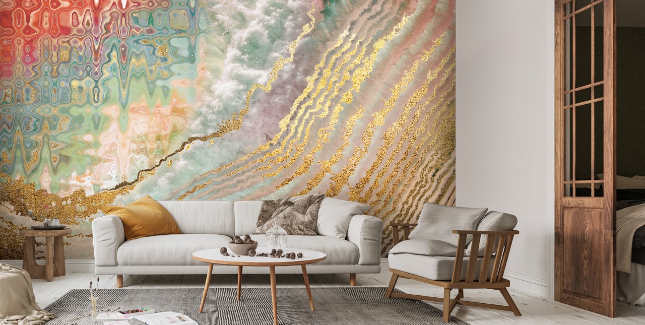 Geode Wave Wall Mural | Wallsauce US