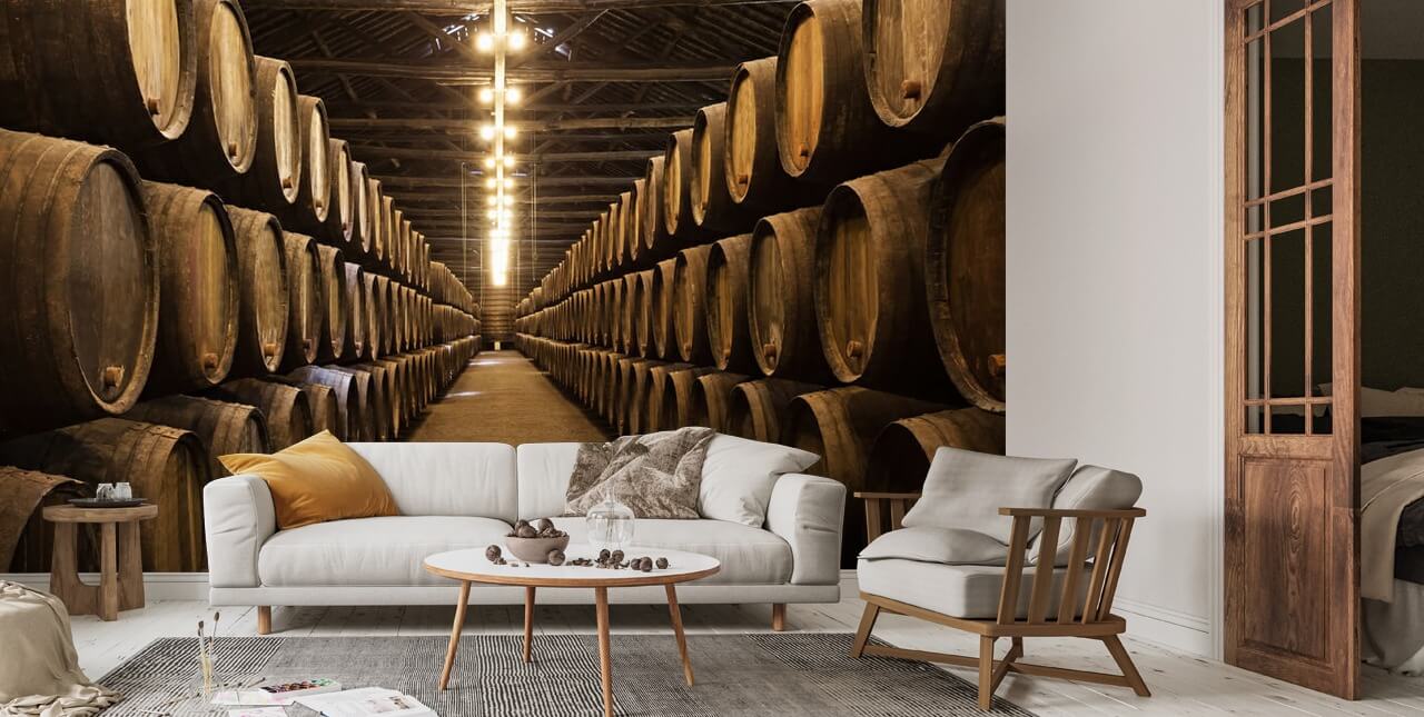 Wijnkelder - Porto Fotobehang | Wallsauce NL