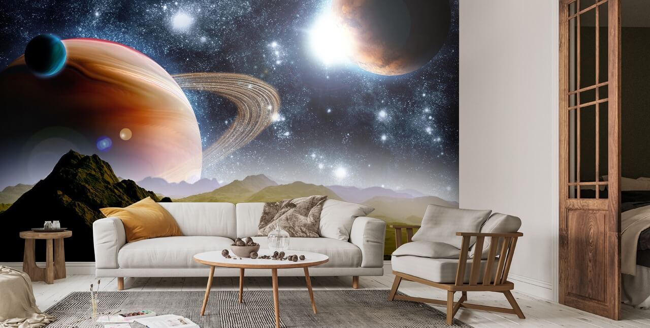 Deep Space Concept Muurschildering | Wallsauce NL