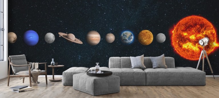 Solar System Wallpaper & Planet Wall Murals | Wallsauce US
