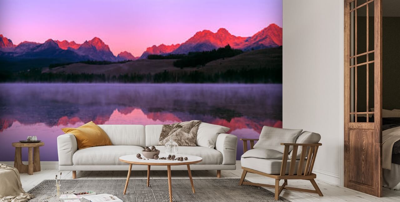 Sawtooth Mountain Range Wall Mural | Wallsauce US