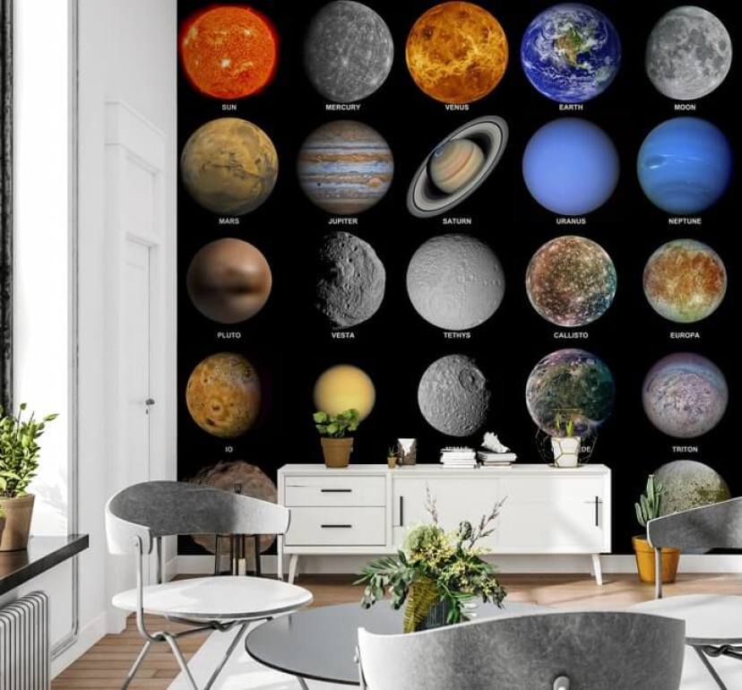 Solar System Wallpaper & Planet Wall Murals | Wallsauce US