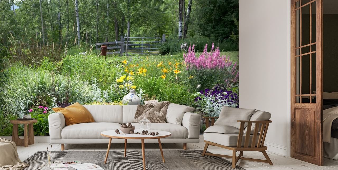 Country Garden Wallpaper Mural | Wallsauce US