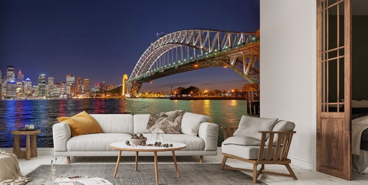 Sydney Harbour Bridge Reflections Wall Murals | Wallsauce AU
