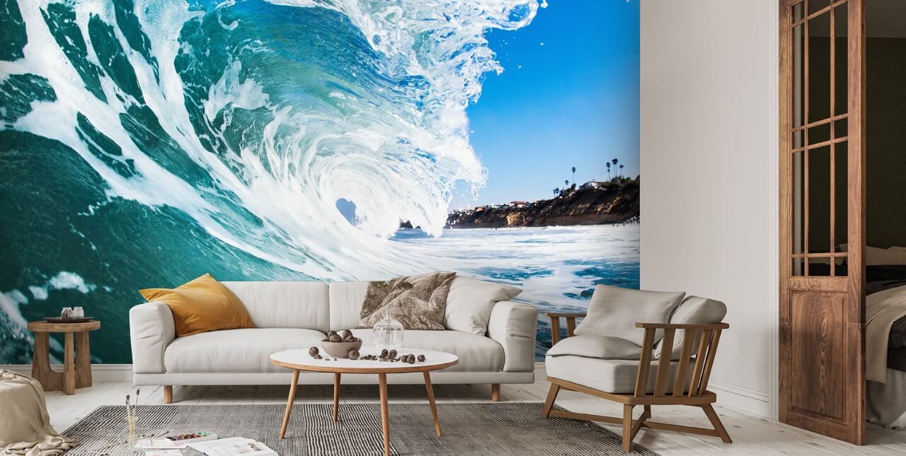 Rolling Waves Wall Mural | Wallsauce UK