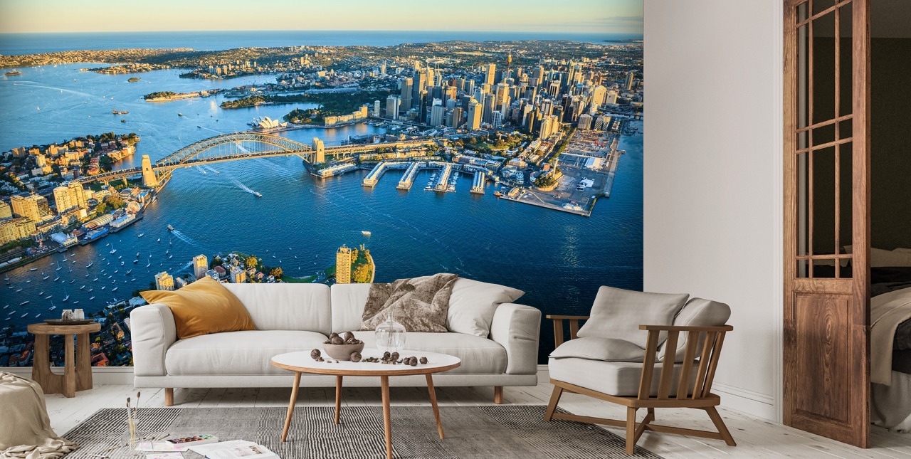 Sydney Cityscape Wall Mural | Wallsauce AU