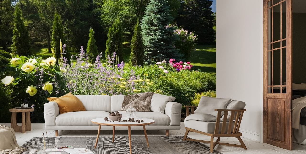 Beautiful Spring Flowers Wall Mural | Wallsauce US