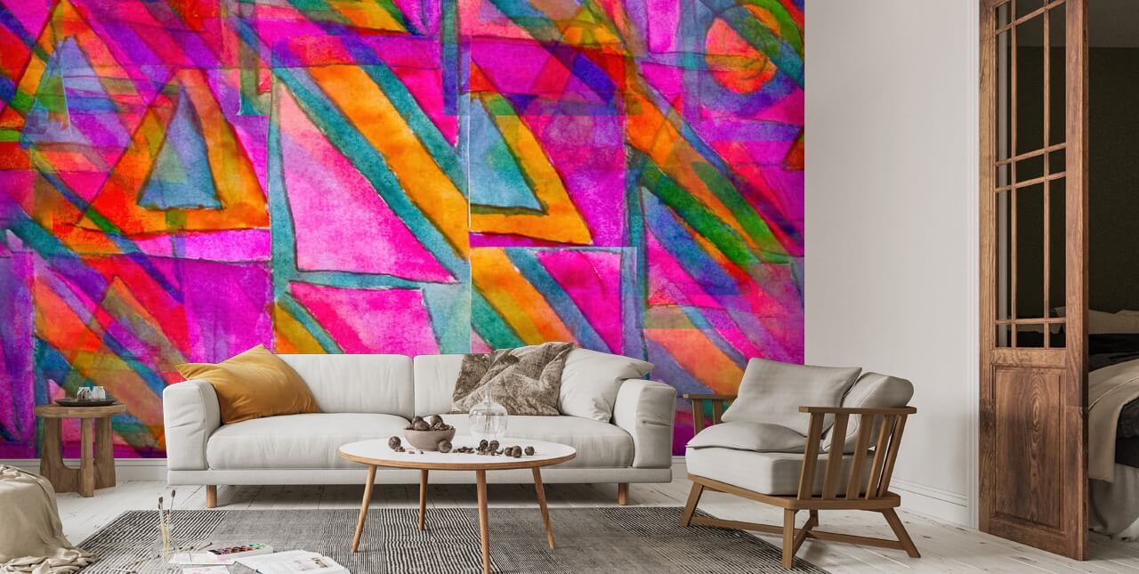 Picasso - Carta da parati con cubismo viola | Wallsauce IT