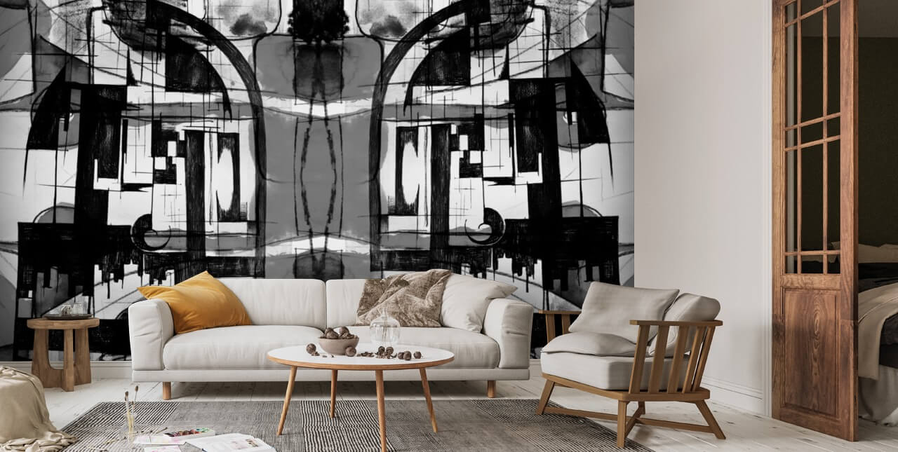 Abstract grijs behang | Wallsauce NL
