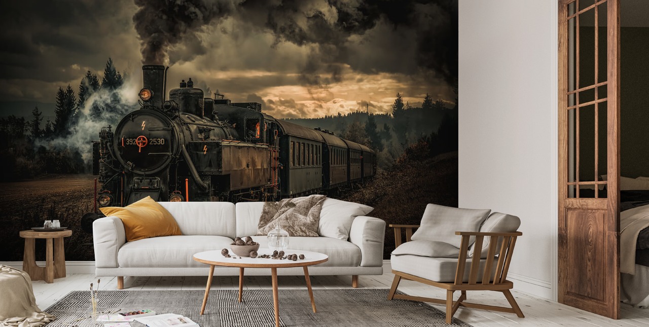 Gold Digger Train Wall Mural | Wallsauce UK