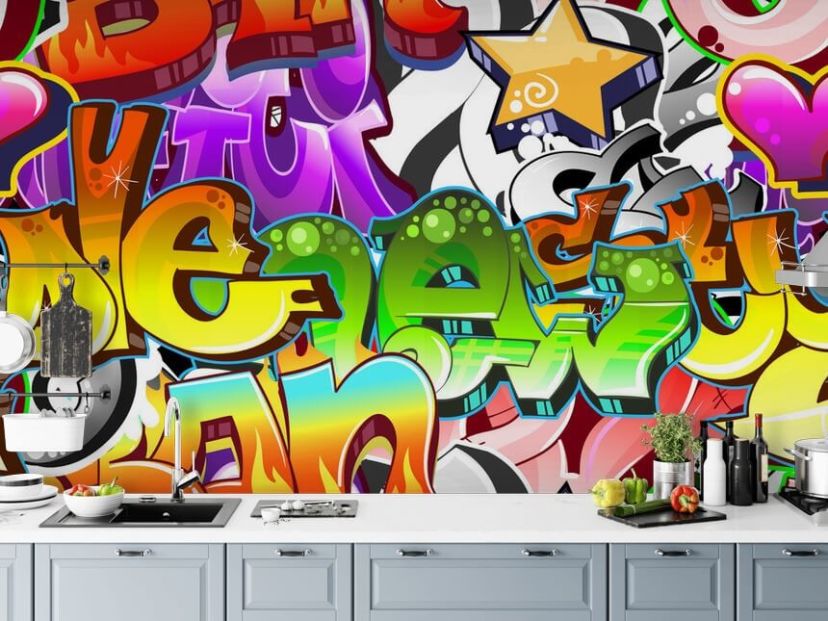 Graffiti tapet og gadekunst vægmalerier | Wallsauce DK
