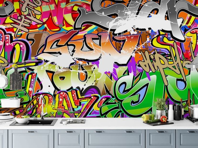 Graffiti behang en muurschilderingen met straatkunst | Wallsauce NL