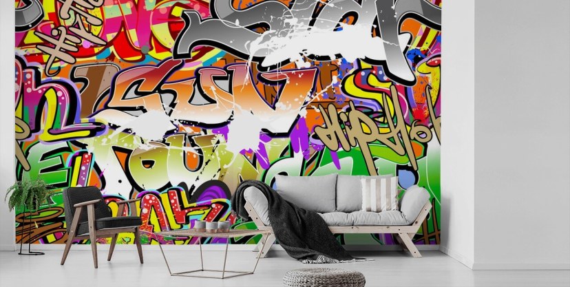 Graffiti tapet og gadekunst vægmalerier | Wallsauce DK