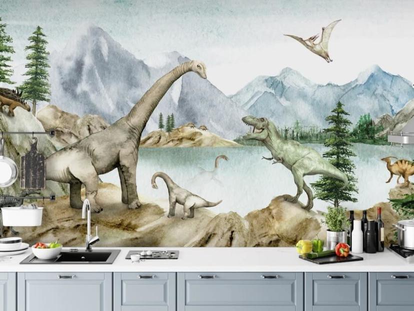 Dinosaurusbehang en muurschilderingen | Wallsauce NL