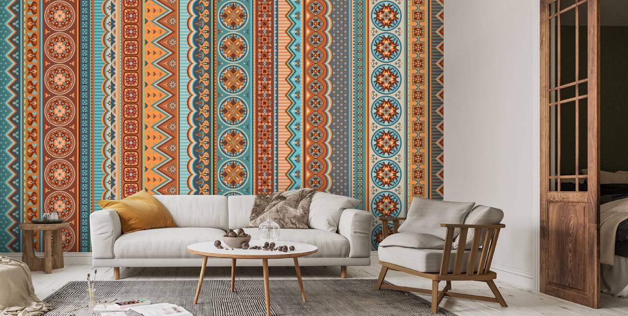 Ethnic Stripe Wallpaper | Wallsauce UK