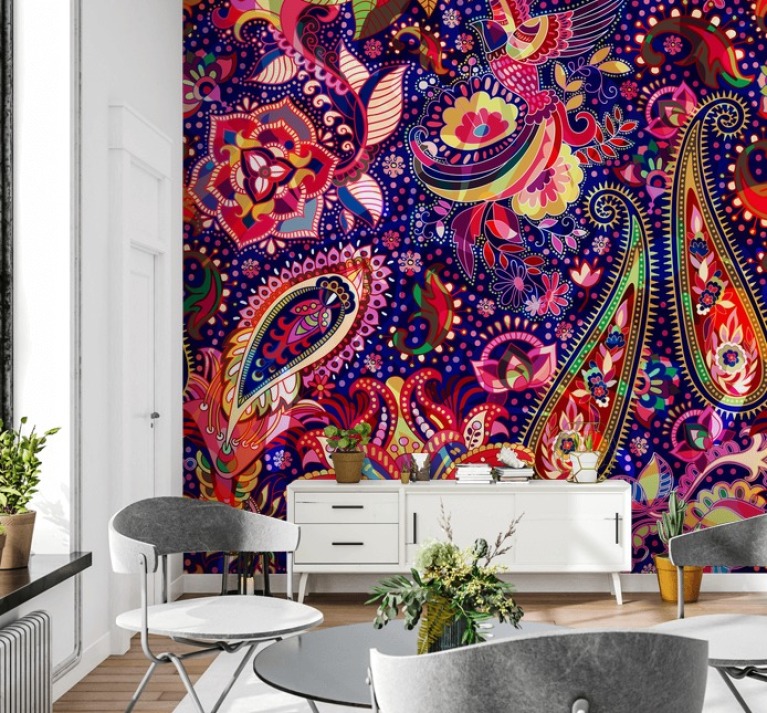 Paisley Wallpaper & Paisley Wall Murals | Wallsauce US