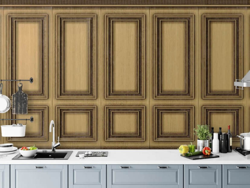 Panel Wallpaper - Wood Panel Effect Wallpaper | Wallsauce UK