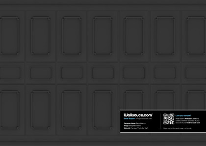 Off Black Small Panels Wallpaper | Wallsauce UK