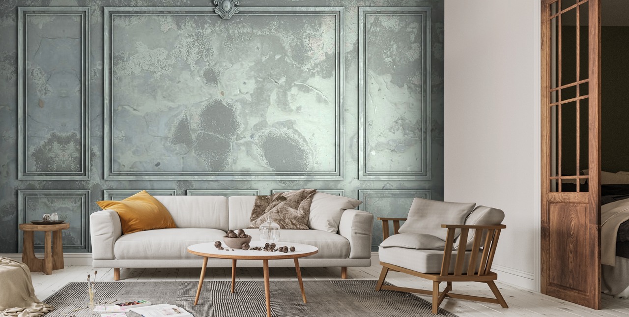 Vintage Stucco Panels Wallpaper | Wallsauce US