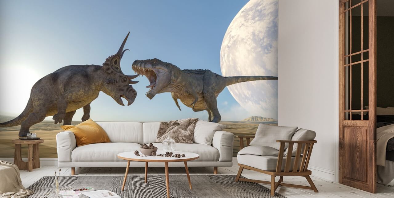 Dinosaur Fight Wallpaper | Wallsauce US