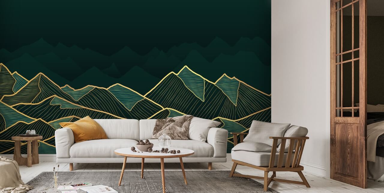 Mural de pared Picos esmeralda | Wallsauce ES