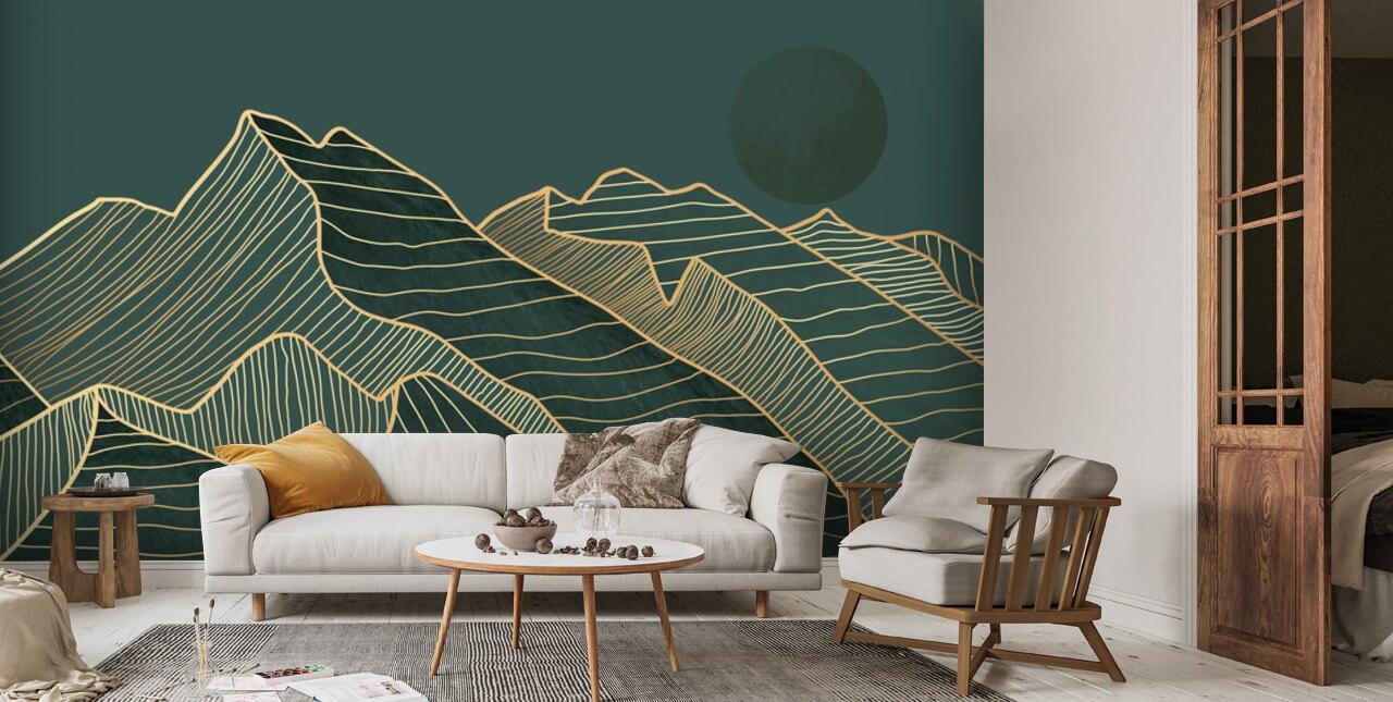 Emerald Moon Wallpaper | Wallsauce UK