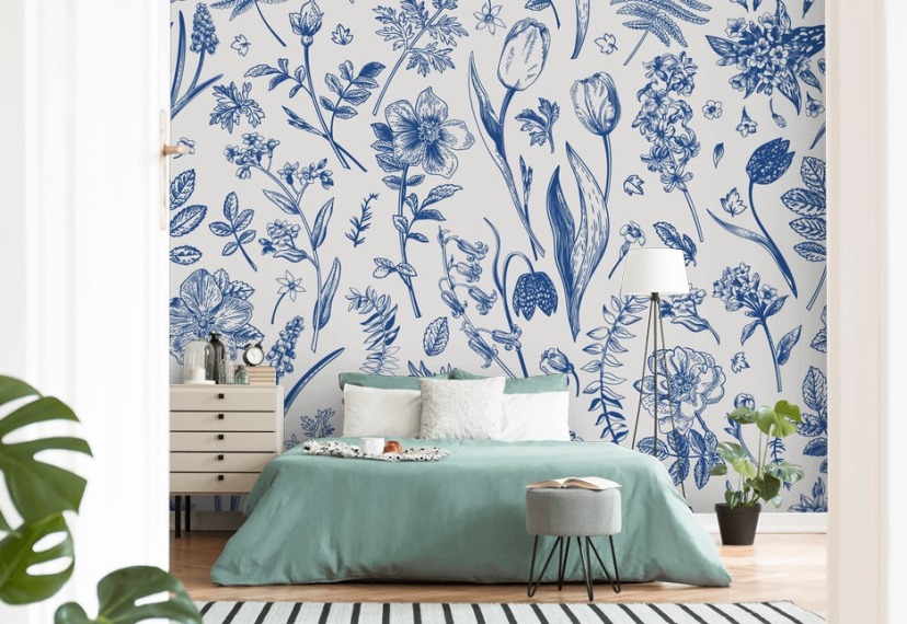 Floral Pattern Wallpaper & Wall Murals | Wallsauce US