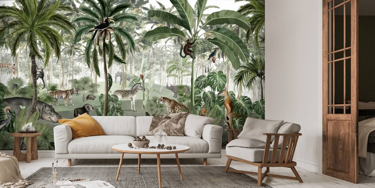 Jungle Lookbook Wallpaper Mural | Wallsauce UK