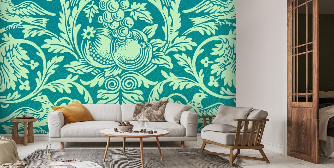 Queen Anne Pattern Wallpaper Mural | Wallsauce UK