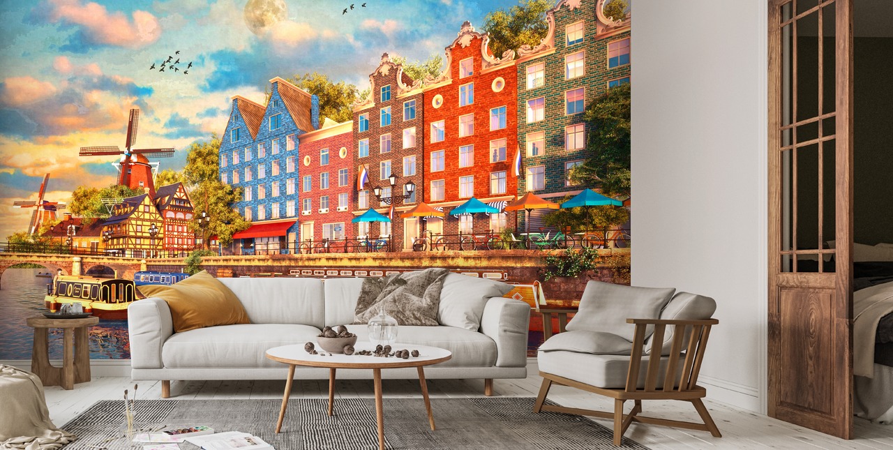 Old Amsterdam Wallpaper | Wallsauce UK