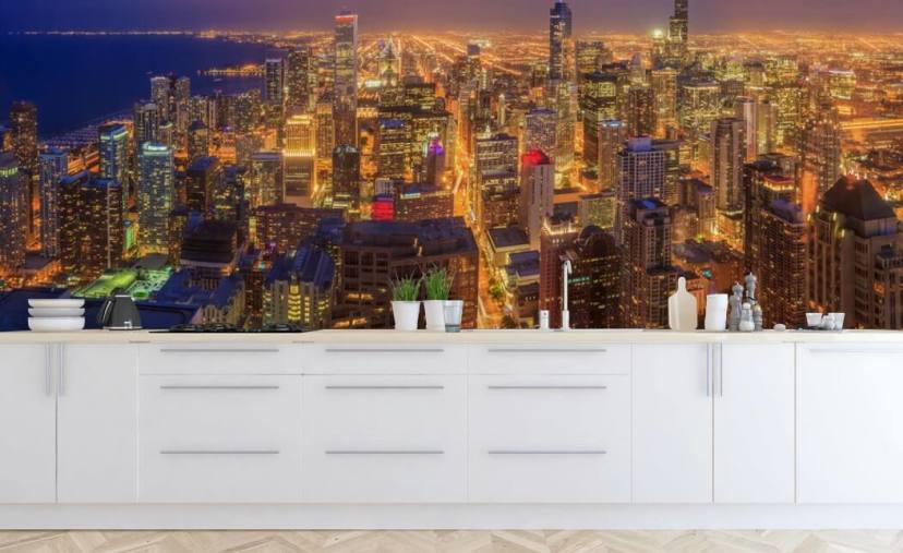 Chicago Tapeten und Wandmalereien | Wallsauce DE