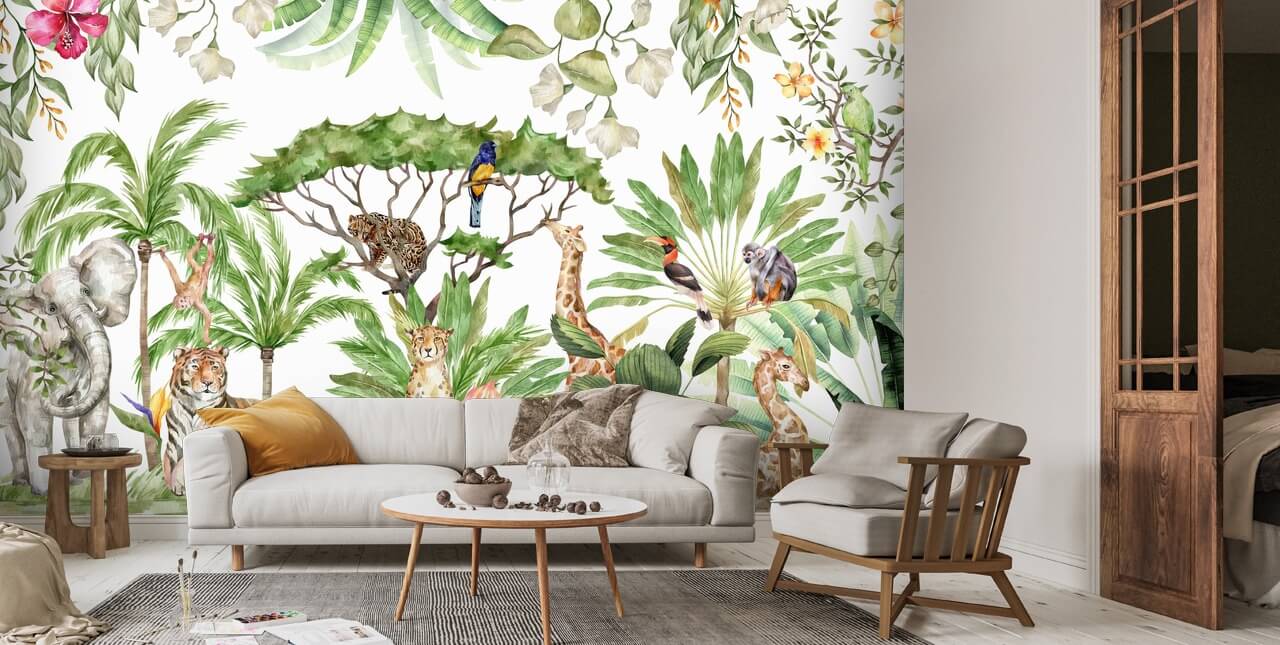 Jungle Fun Wallpaper | Wallsauce UK