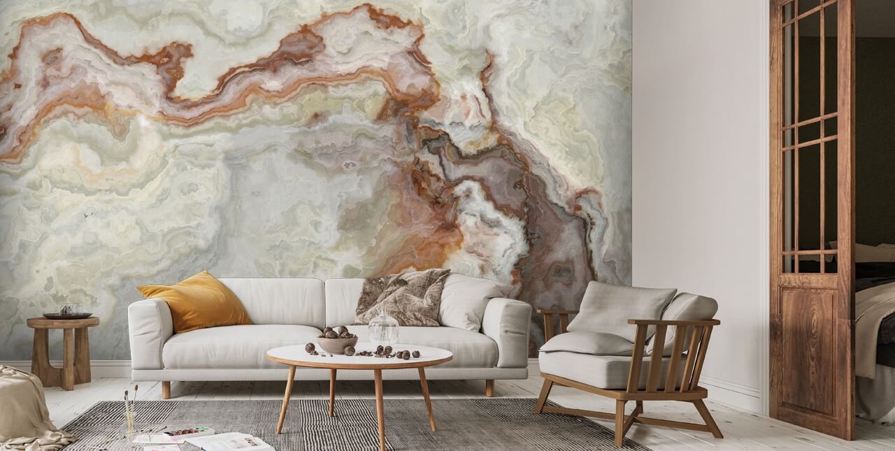 Neutral Marble Wallpaper Mural | Wallsauce US