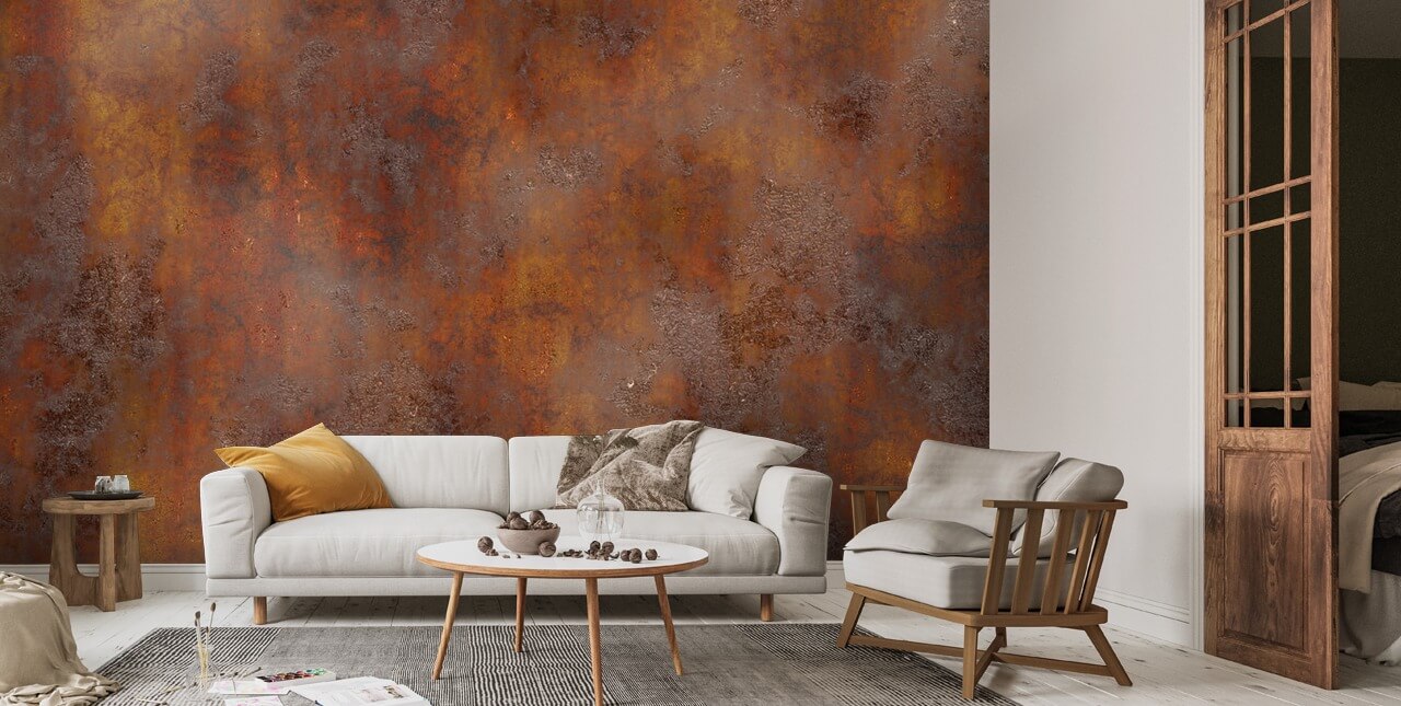 Roest metalen behang | Wallsauce NL