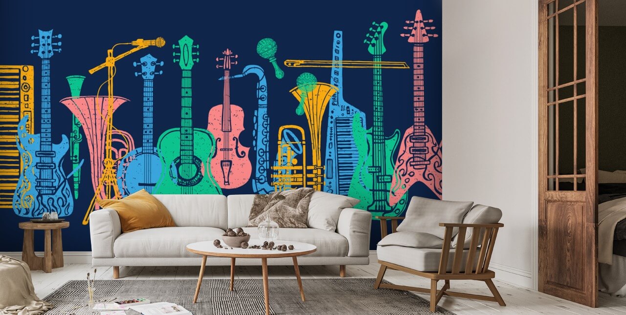 Mural de pared Instrumentos musicales | Wallsauce ES