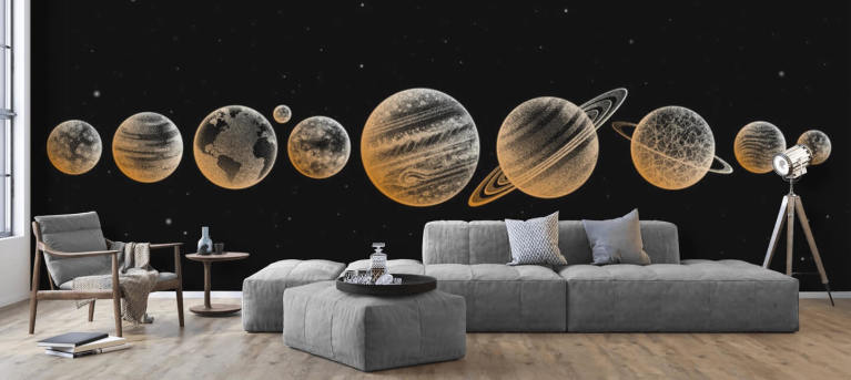 Solar System Wallpaper & Planet Wall Murals | Wallsauce US