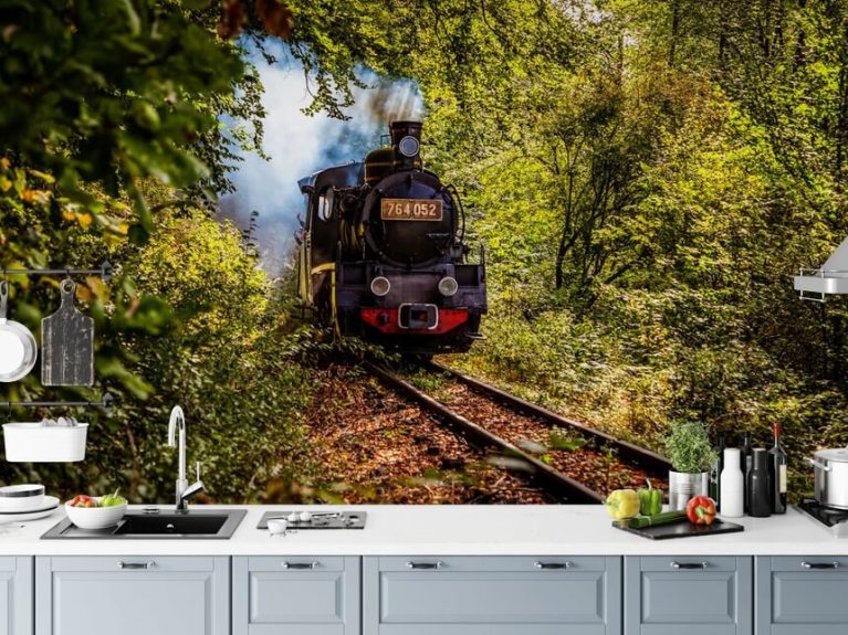 Tog Bakgrunn & Steam Tog Veggmalerier | Wallsauce NO