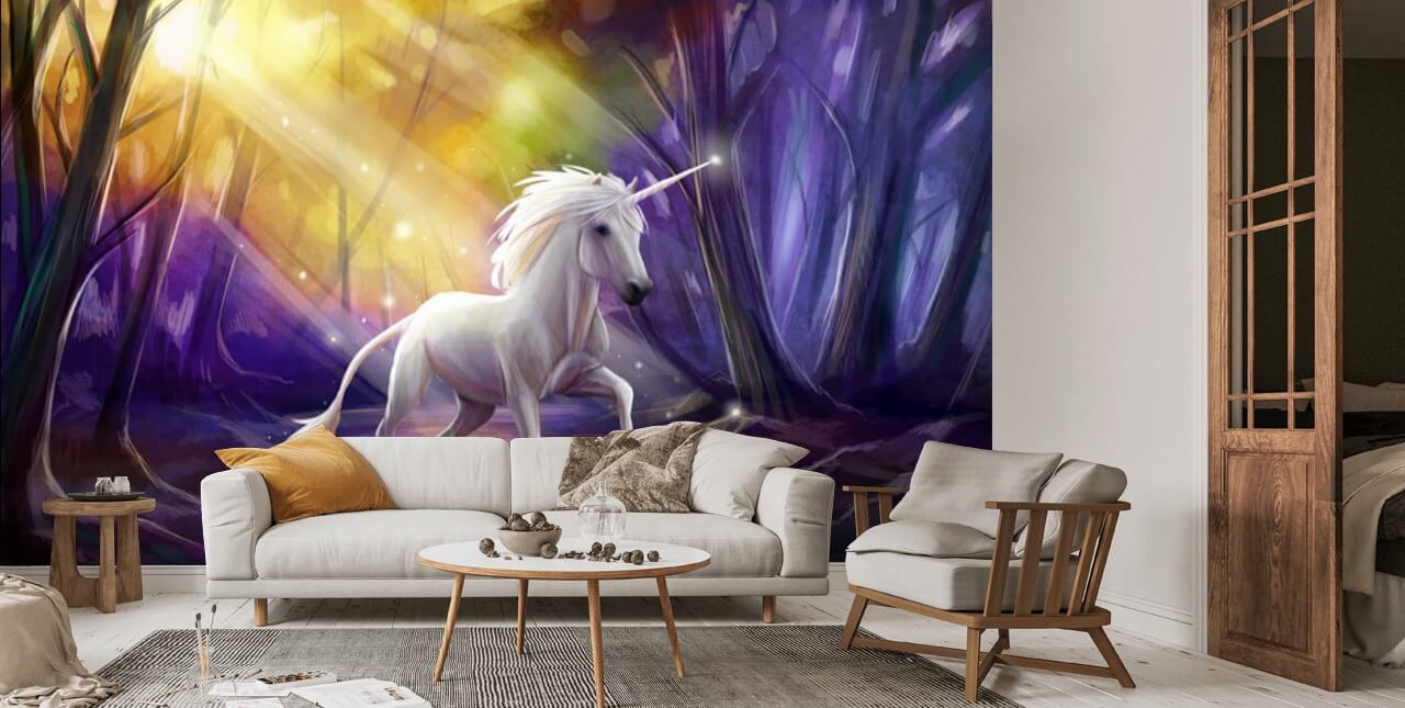 Unicorn Path Wall Mural Wallpaper | Wallsauce US
