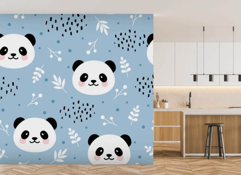 Papel de parede panda e arte de parede panda | Wallsauce PT