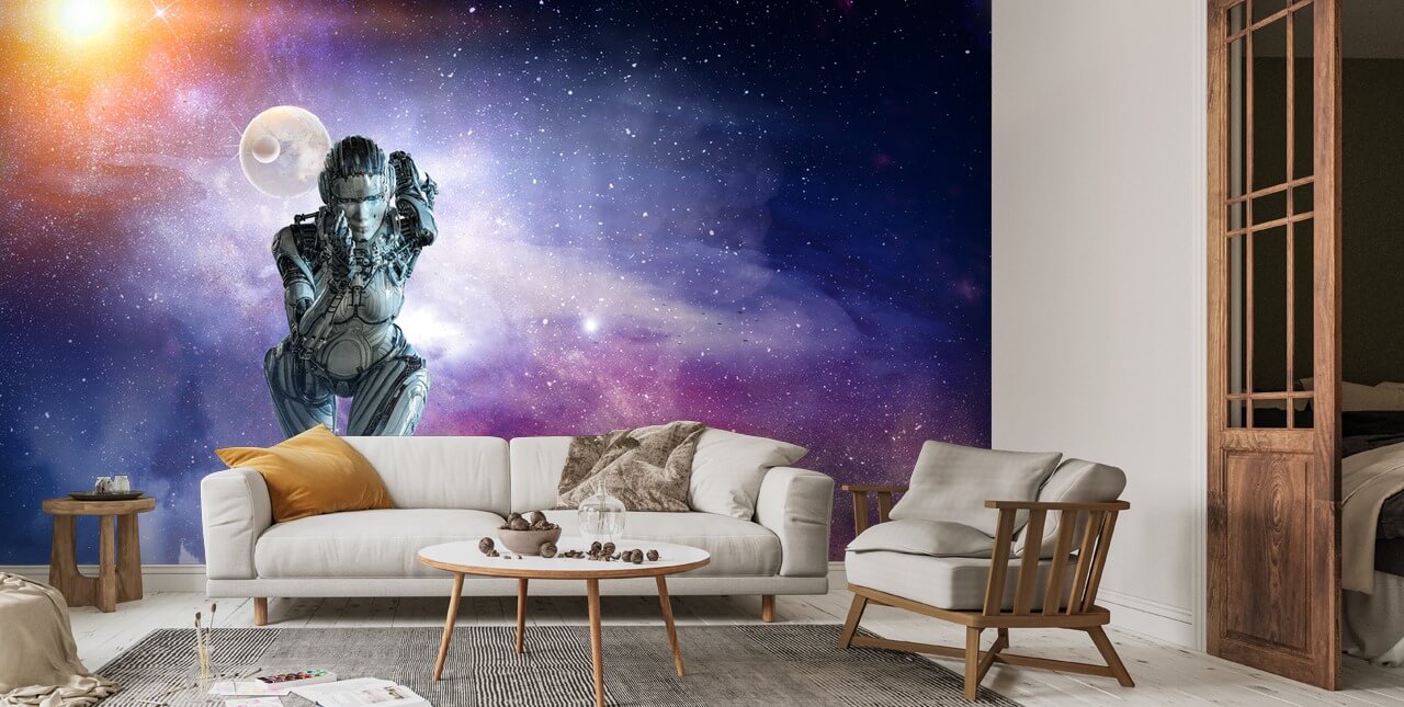 Running Amongst the Stars Mural | Wallsauce UK