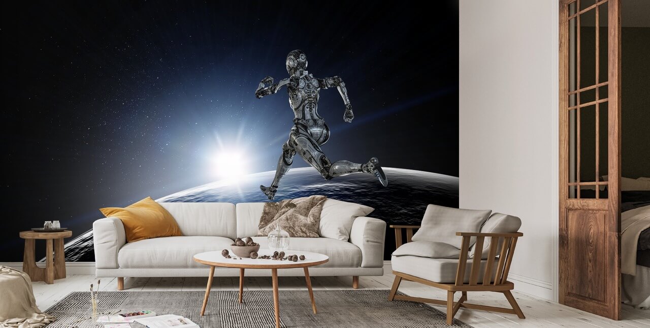 Cyborg Marathon Wallpaper | Wallsauce UK
