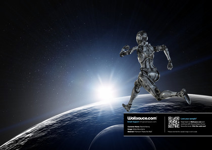 Cyborg Marathon Wallpaper | Wallsauce US