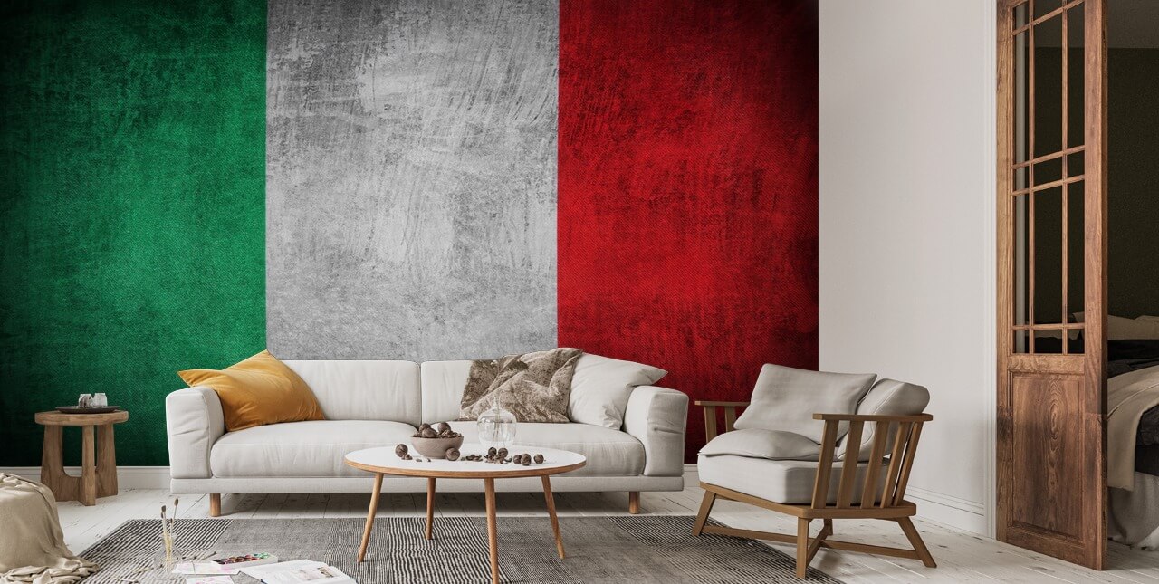 Rustic Italian Flag Wallpaper | Wallsauce US