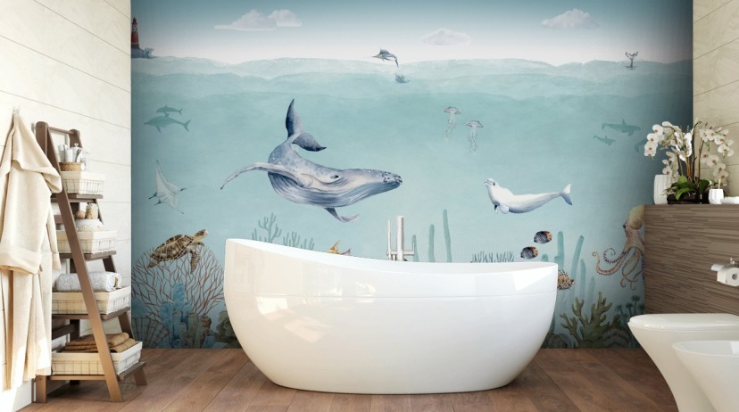 Ozean-Tapeten und Wandmalereien | Wallsauce DE