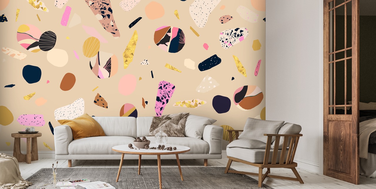 Mural de pared Terrazo caramelo | Wallsauce ES