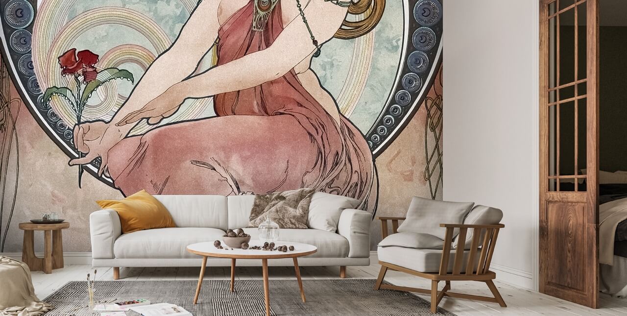 Painting by Mucha, 1898 Mural | Wallsauce UK